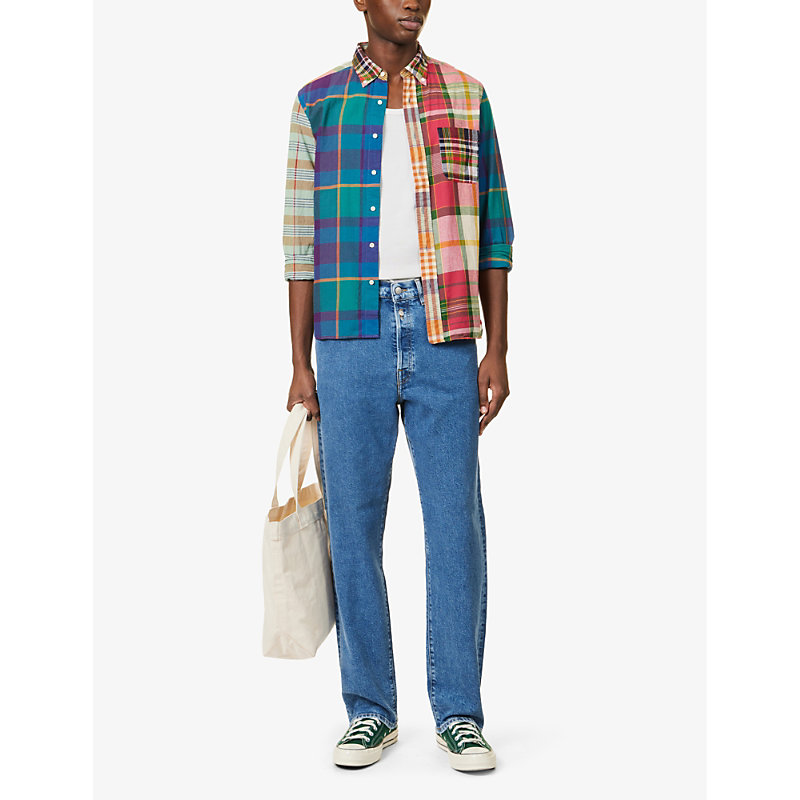 REPLAY Mid-Rise Straight-Leg Stretch-Denim Jeans